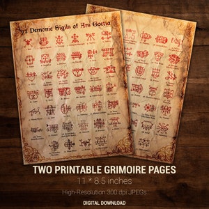 72 Demonic Sigils of Ars Goetia. Poster, Sigils, & Printable Grimoire ...