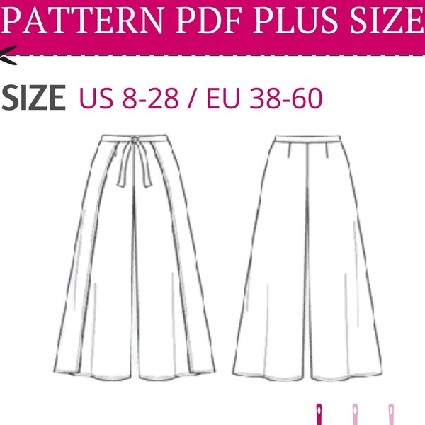 Reversible Wrap Skirt Pattern, Plus Size Pattern, Womens Wrap Skirt ...