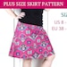Reversible Wrap Skirt Pattern, Plus Size Pattern, Womens Wrap Skirt, PDF Sewing Pattern, Instant ...