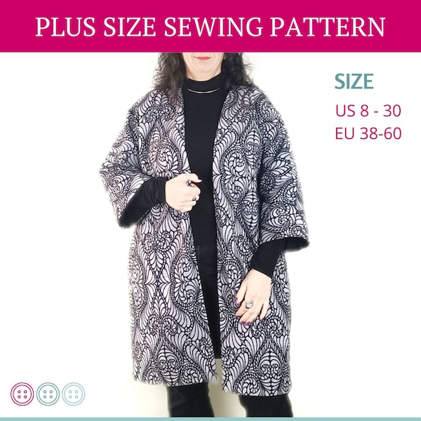 Plus Size Kimono - Etsy