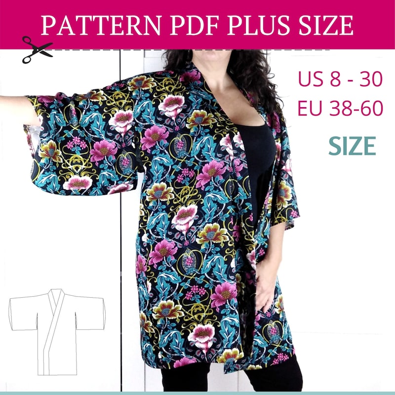 Plus Size Kimono - Etsy