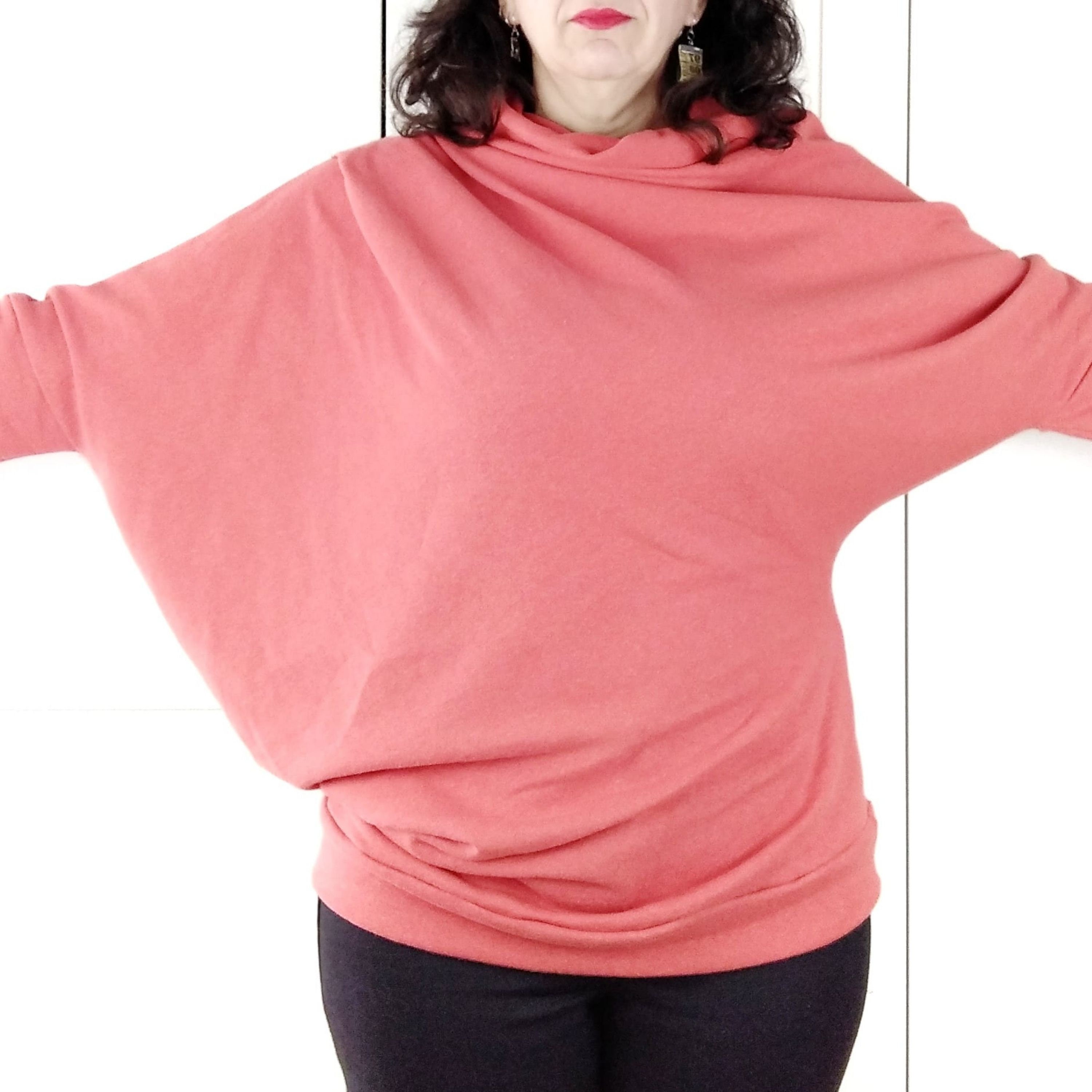 Plus Size Sweater Pattern, Sweater Pattern PDF, Asymmetric Sweater ...