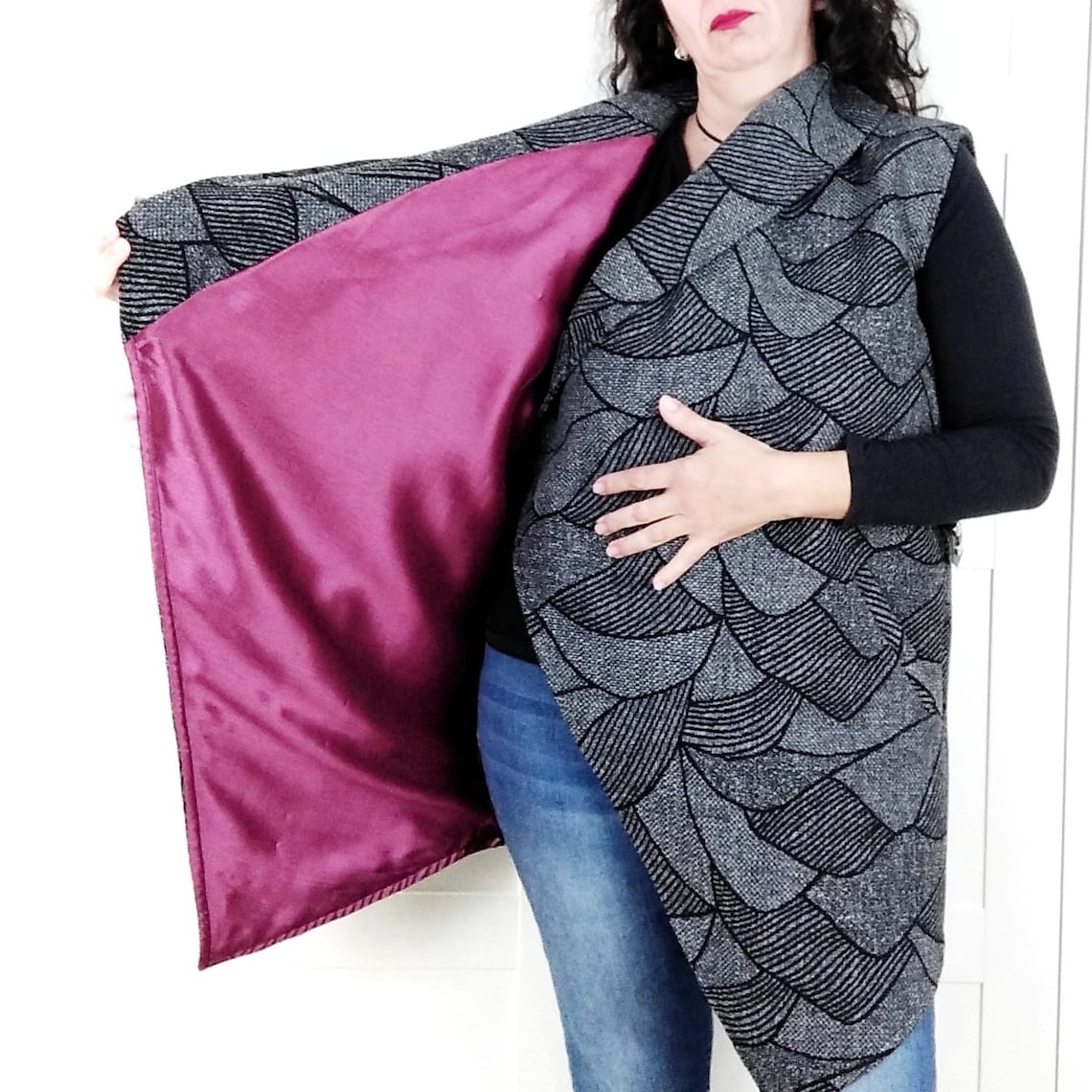 Plus Size Vest Coat Pattern Plus Size Pattern Vest Sewing - Etsy