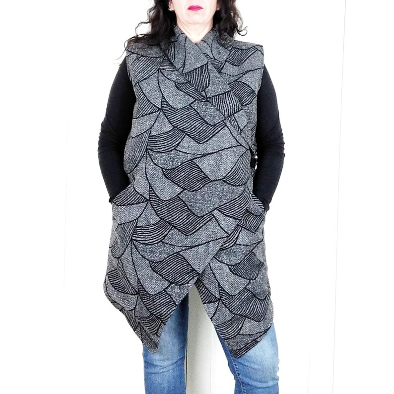 Plus Size Vest Coat Pattern, Plus Size Pattern, Vest Sewing Pattern ...