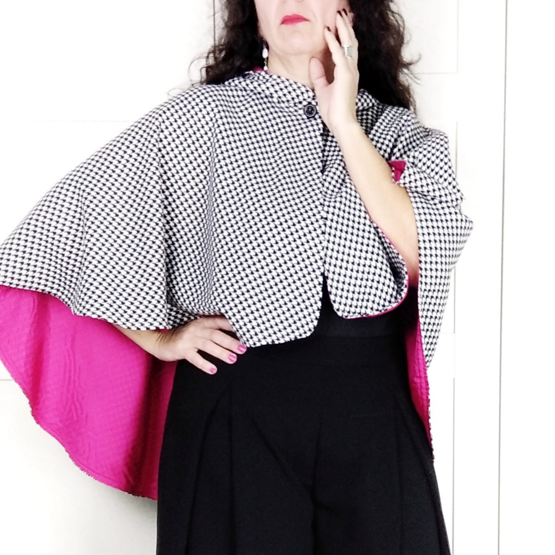 Hooded Cape PDF Pattern Plus Size Cape Pattern Cape Sewing - Etsy