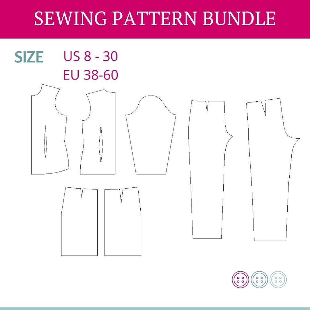Women Sewing Basic Pattern Pack - Sewing Patterns Block, Basic Block ...