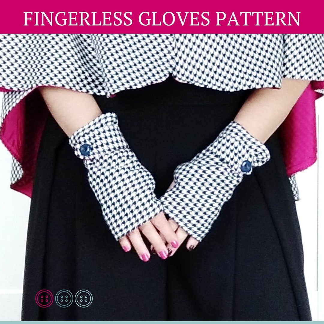 Fingerless Gloves Pattern, PDF Gloves Pattern, Fingerless Gloves Sewing ...