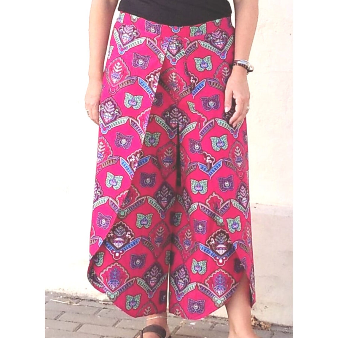 Tulip-wrap Pants Wrap Pants Plus Size Pattern PDF Sewing - Etsy