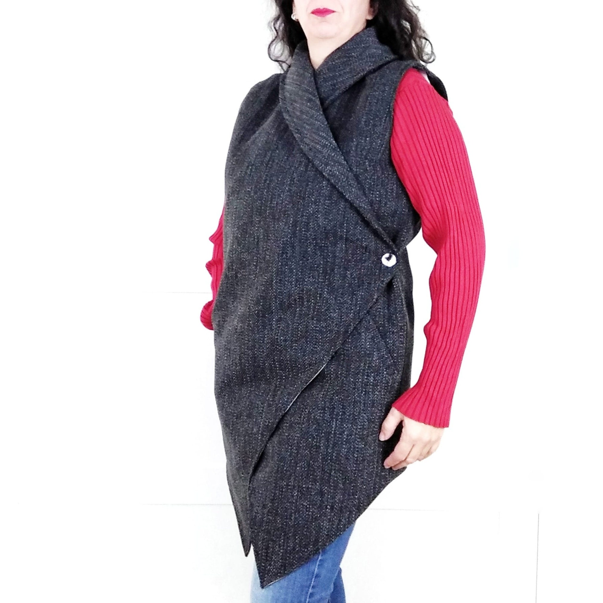 Plus Size Vest Coat Pattern, Plus Size Pattern, Vest Sewing Pattern ...