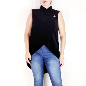 Vest Sewing Pattern, Plus Size Pattern, Asymmetrical Vest Pattern, Vest ...