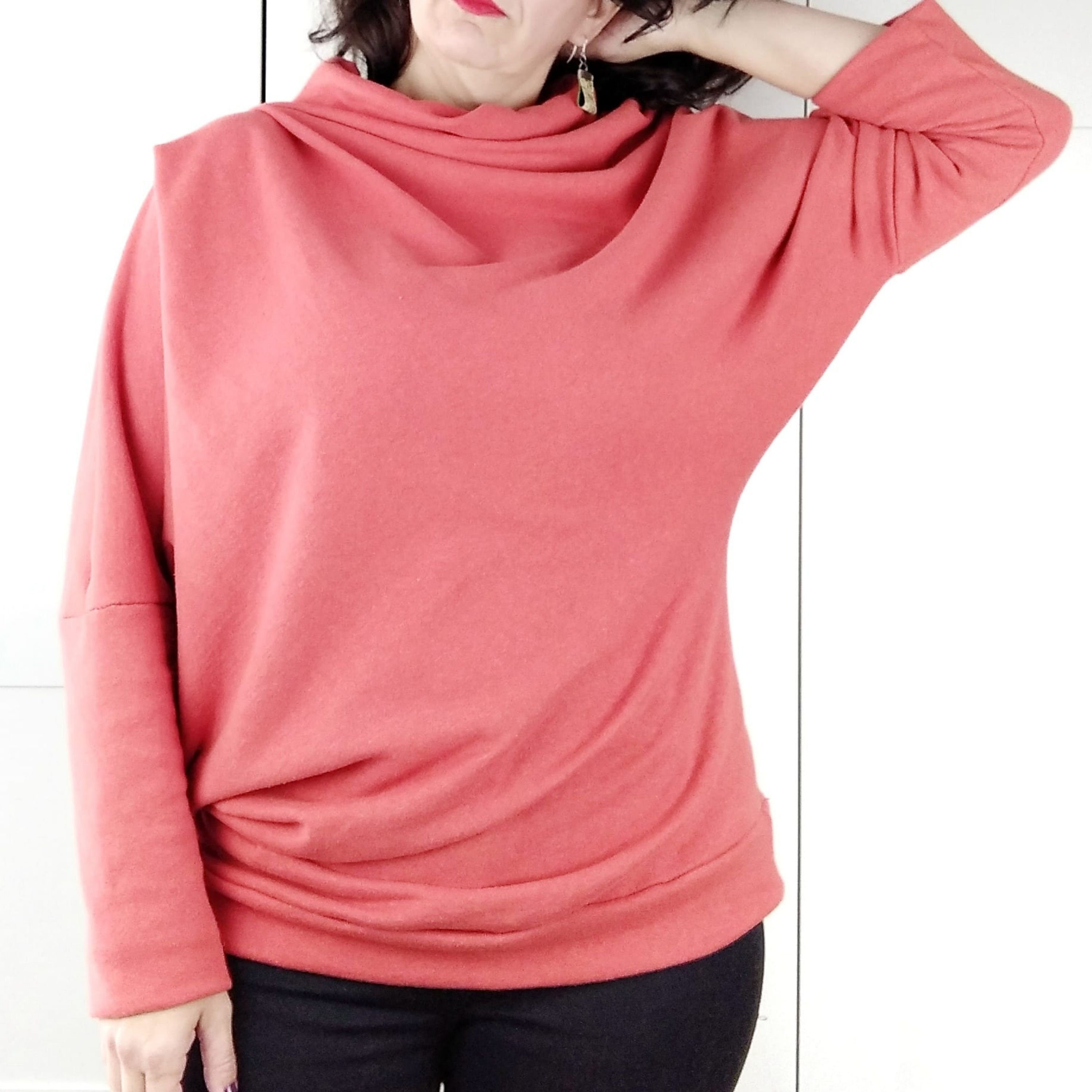 Plus Size Sweater Pattern, Sweater Pattern PDF, Asymmetric Sweater ...