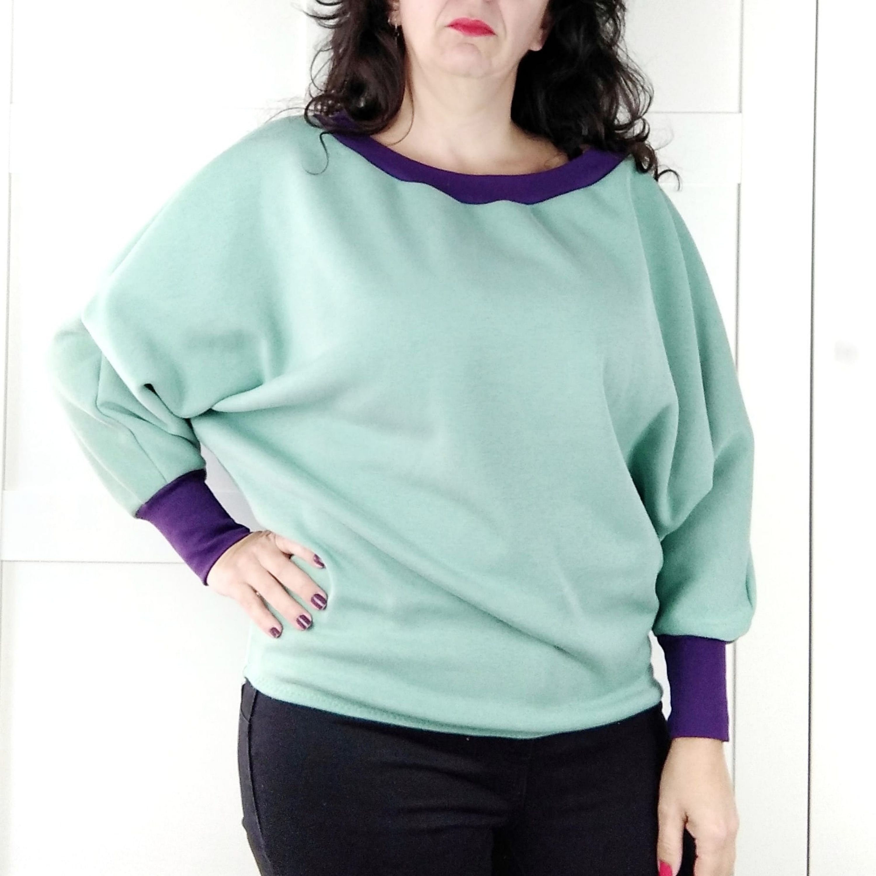 Plus Size Dolman Pattern, PDF Sewing Pattern, Dolman Batwing Jersey ...