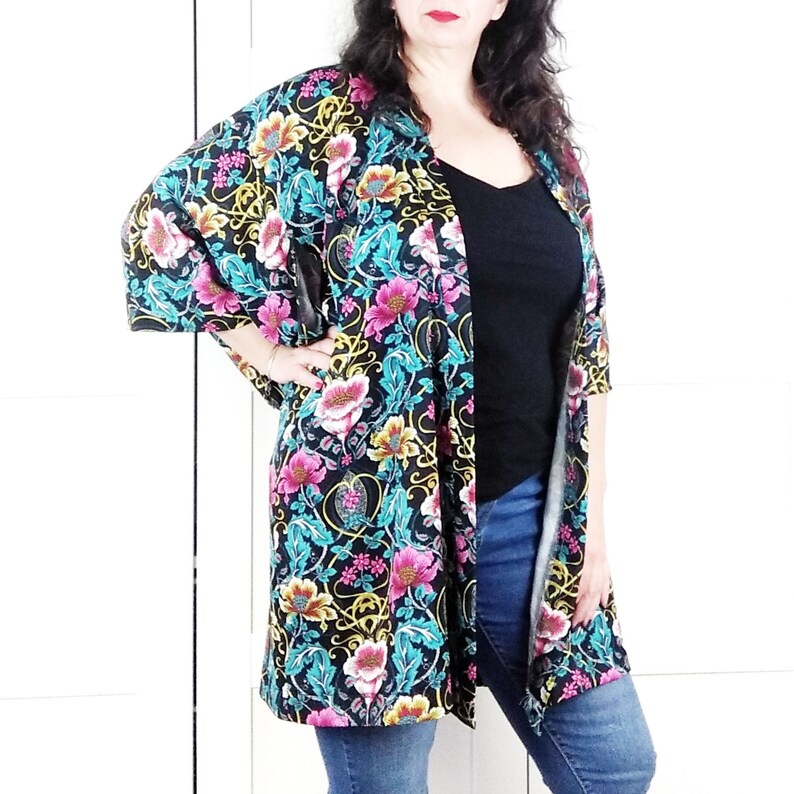 Kimono Pattern PDF, Kimono Sewing Pattern, Plus Size Kimono, Digital ...