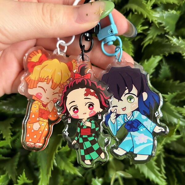 Demon Slayer Keychain - Etsy