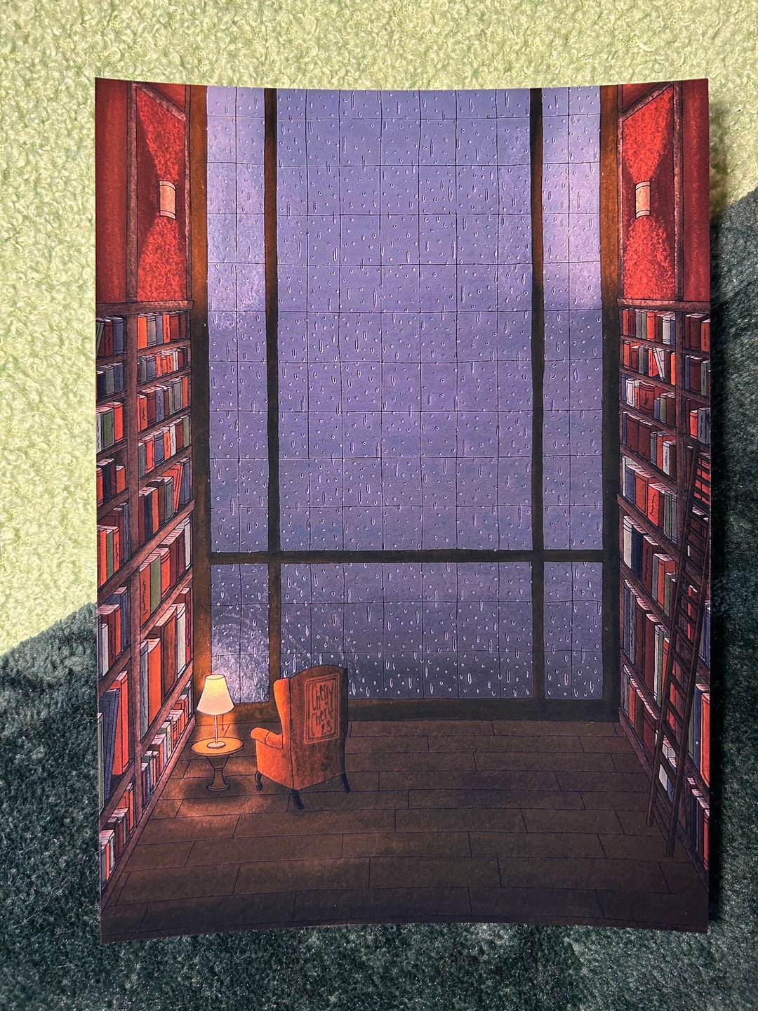 Old Library Digital Art Print 5x7 Photo - Etsy