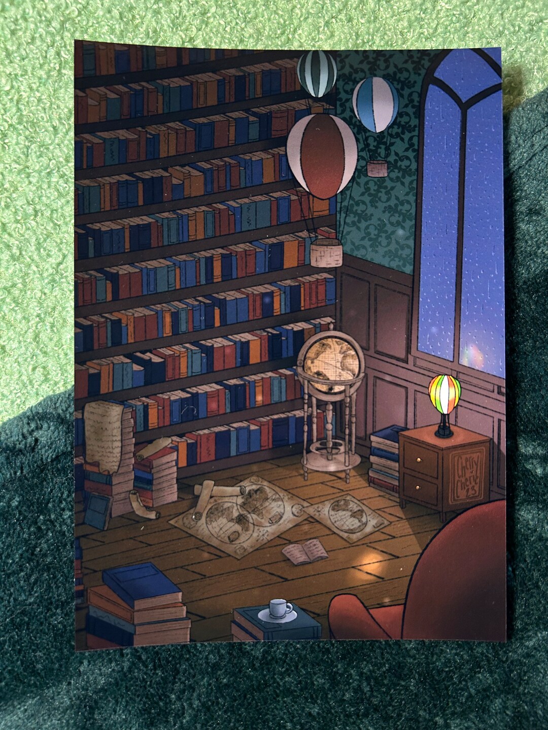 Library Digital Art Print 5x7 Photo - Etsy