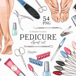 Nails Clipart, Pedicure Clipart, Nail Tech Logo, Nail Salon Clipart ...