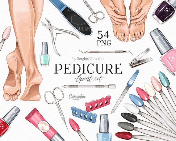 Nails Clipart Pedicure Clipart Nail Tech Logo Nail Salon - Etsy Australia