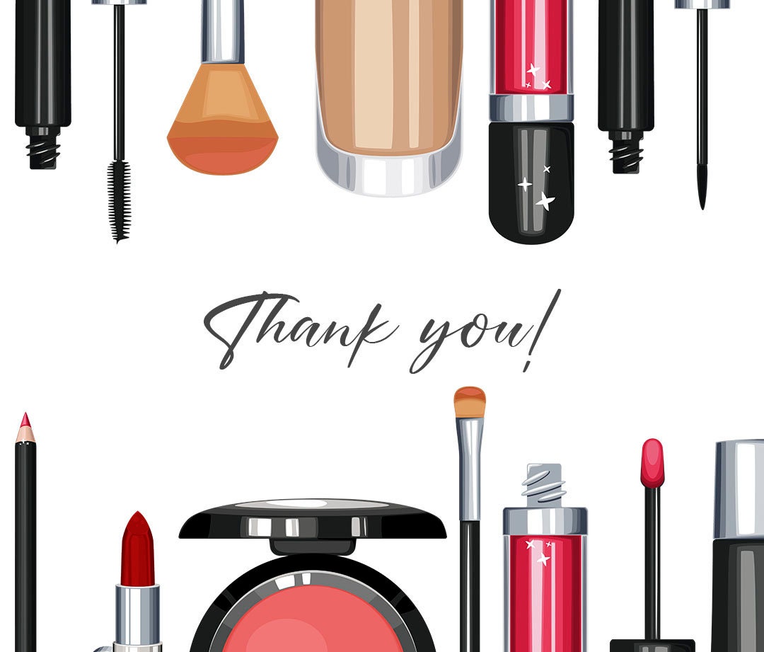 Makeup Clipart, Makeup Borders, Makeup Frames, Cosmetics Illustration ...