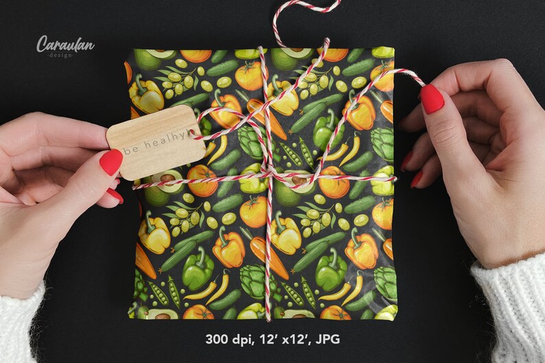 Vegetables Digital Paper, Veggies Papers, Farmers Scrapbook Paper ...