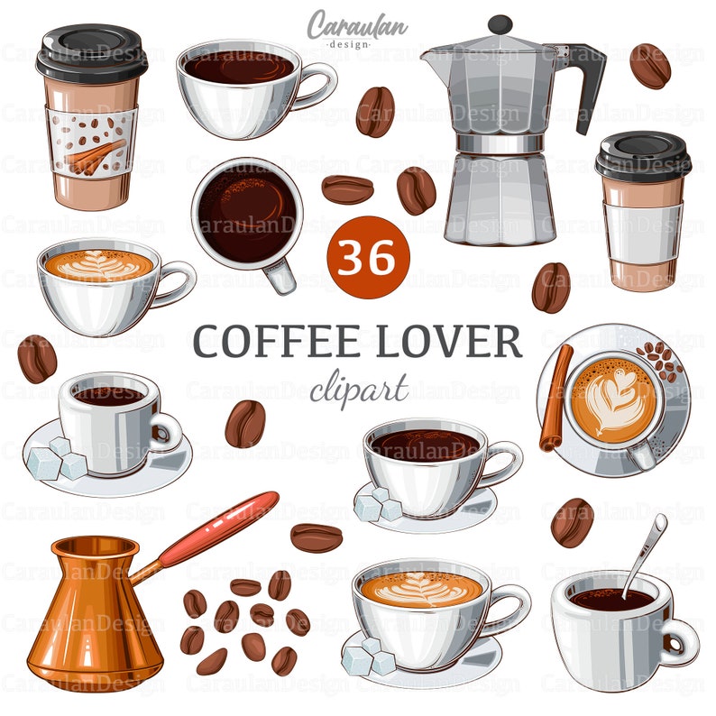 Coffee Clipart, Coffee Lover PNG, Food Planner Clipart, Coffee ...