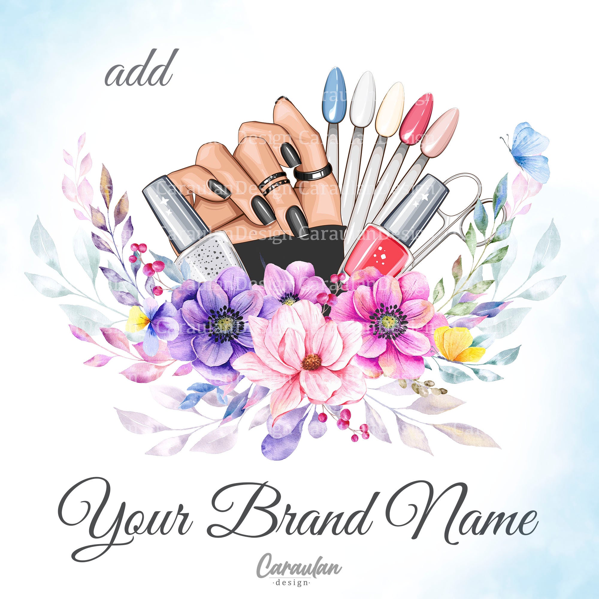 Nail Tech Logo Design, MANICURE Logo, Nail Logo PNG, Nail Tech Logo ...