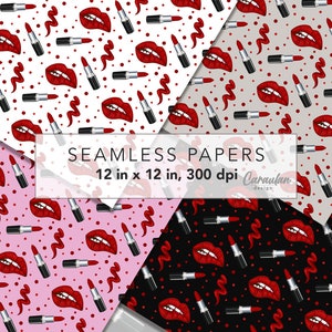 Makeup Digital Papers, Makeup Printable Paper, Makeup Background Paper ...