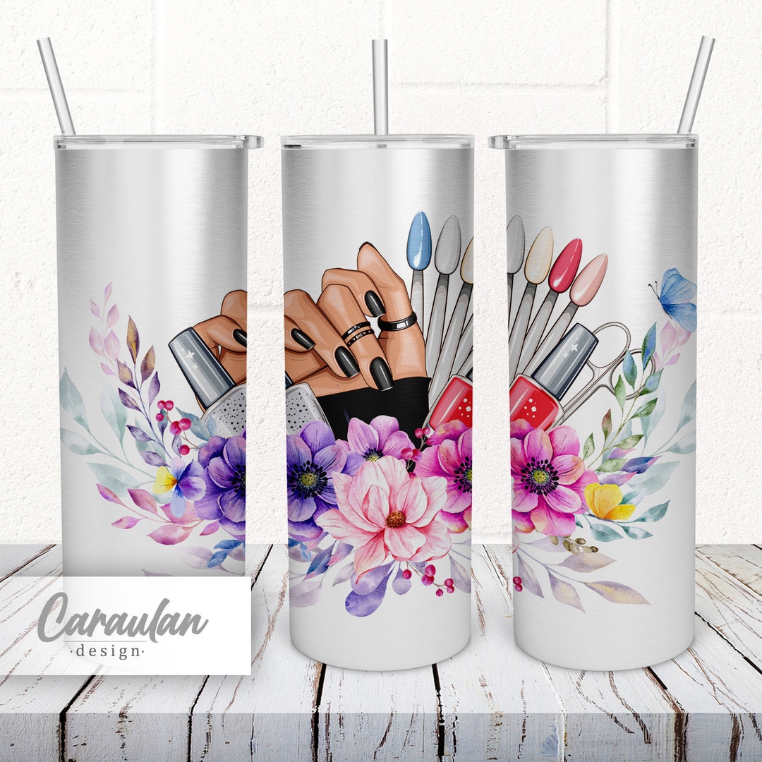Nail Tumbler Sublimation Design, Nail Salon Tumbler PNG, Nail Tech ...