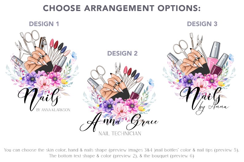 CUSTOM Nail Logo Design, Nail Tech Logo, Nail Artist Logo, Nail ...
