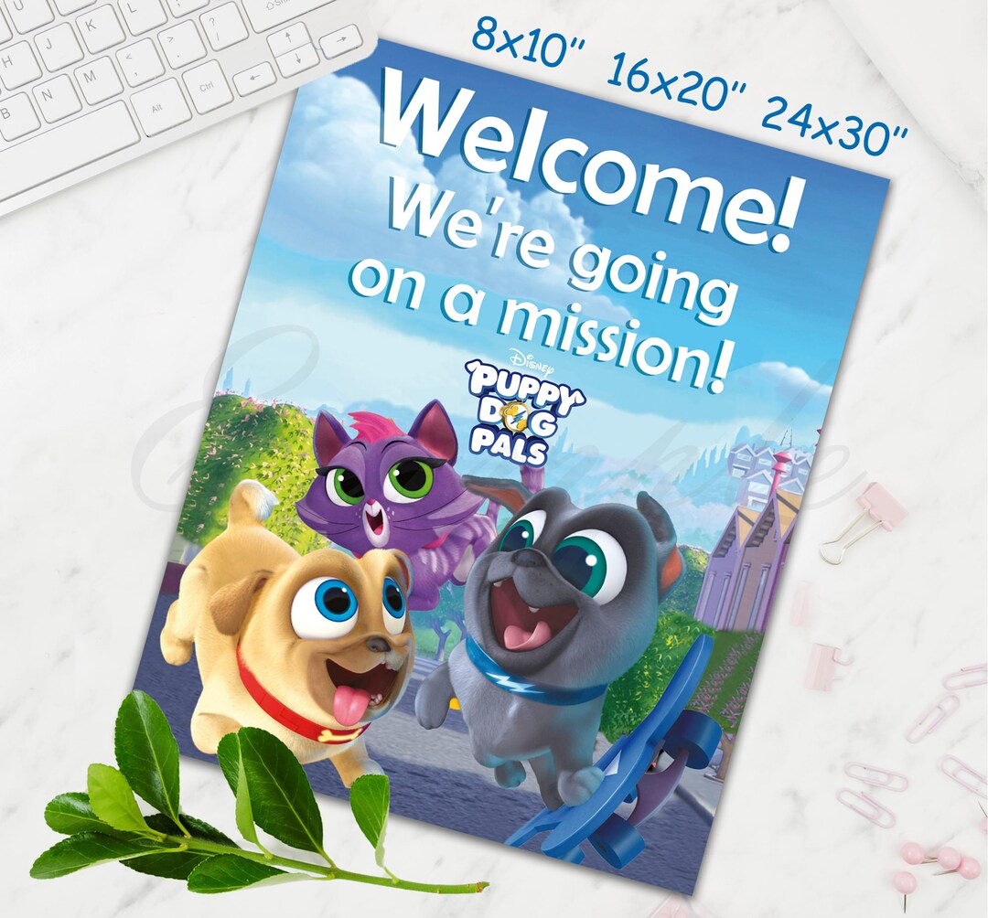 Puppy Dog Welcome Sign, Puppy Birthday Sign, Puppy Dog Sign, Puppy Dog ...