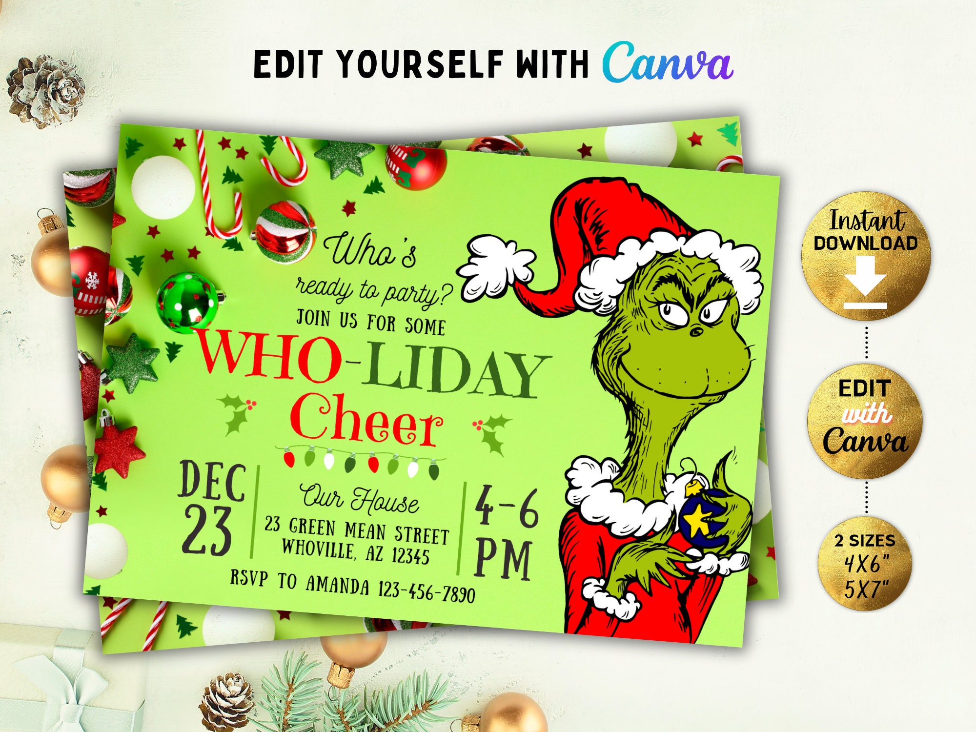 Whoville Party Invitation