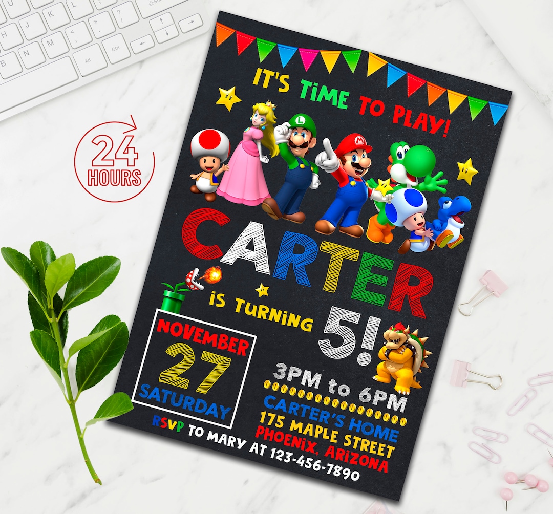 Boy Birthday Invitation, Boy Birthday Party Invitation, Printable ...