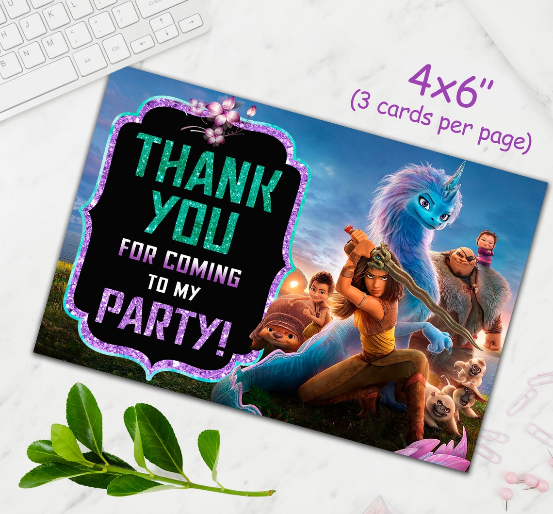 Raya and the Last Dragon Invitation Raya Invitation Raya and - Etsy