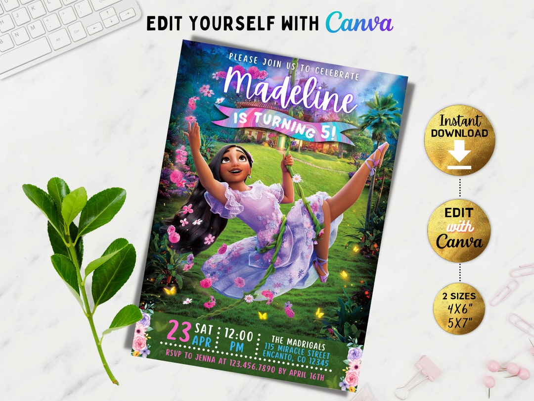 Editable Isabela Birthday Invitation, Princess Isabella Birthday ...