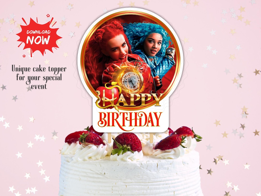 The Rise of Red Cake Topper, Printable Girl Birthday Cake Topper, the ...