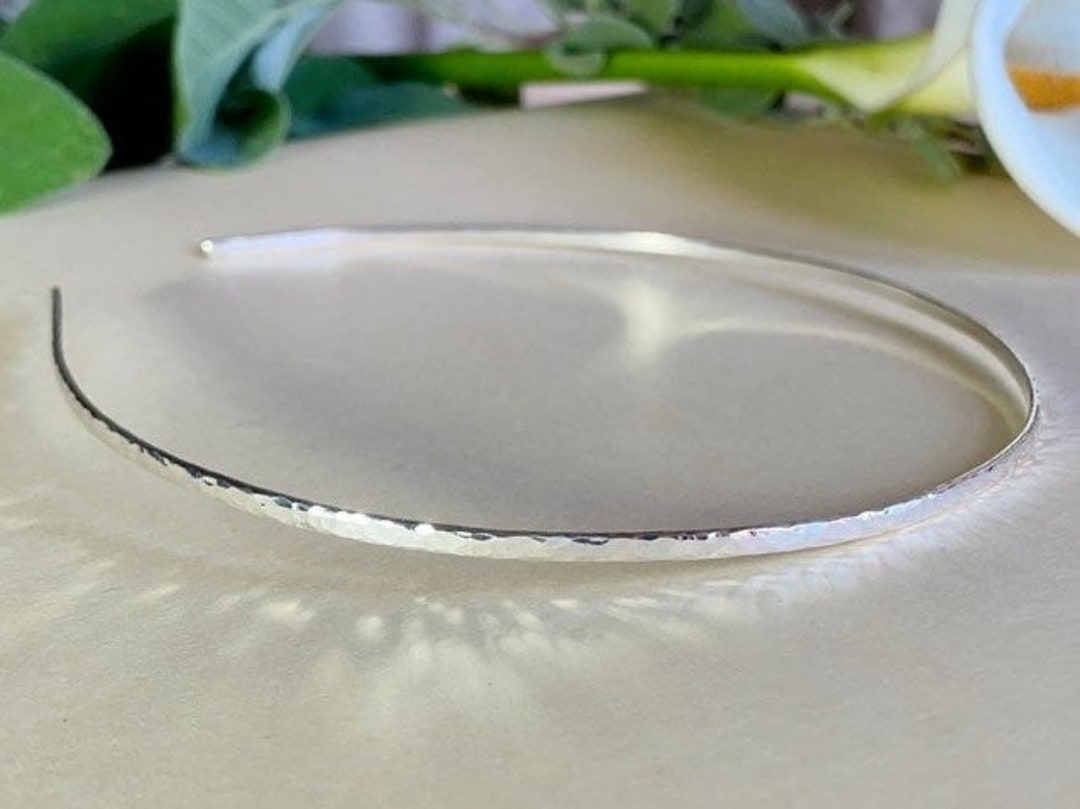 Elegant Handmade Sterling Silver Hammered Headband for Adults - Etsy