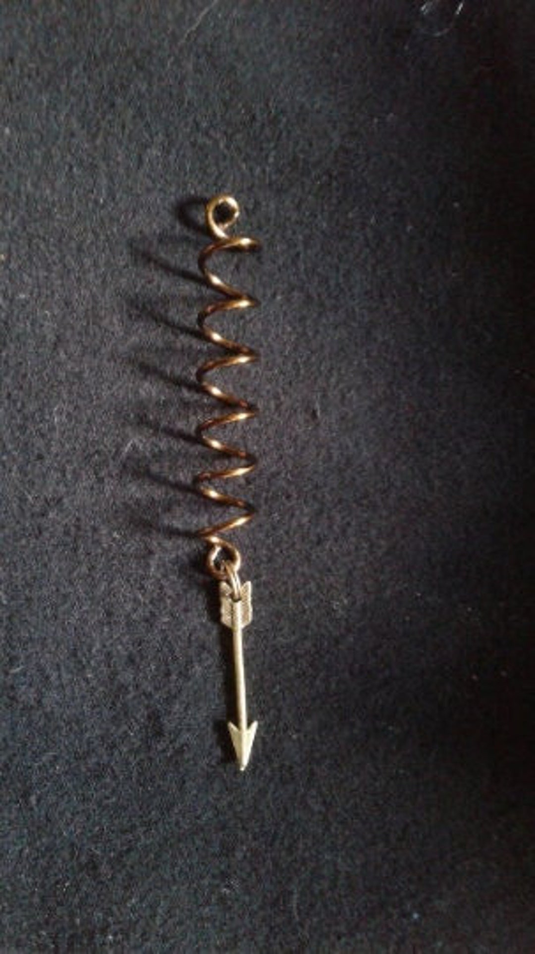 Arrow Charm Hair Twist, Choose Your Finish - Etsy