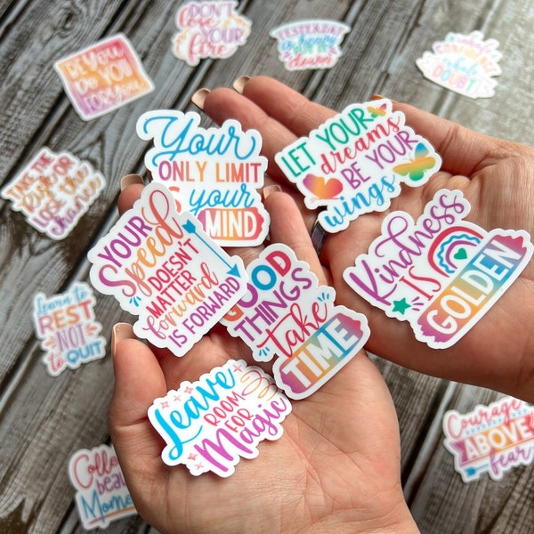 Inspirational Quotes Stickers - Etsy