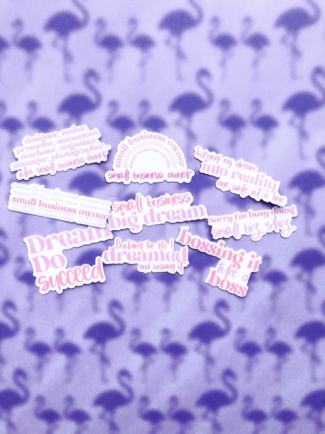 Small Business Owner Sticker Bundle, Waterproof Vinyl Decals, Mini ...