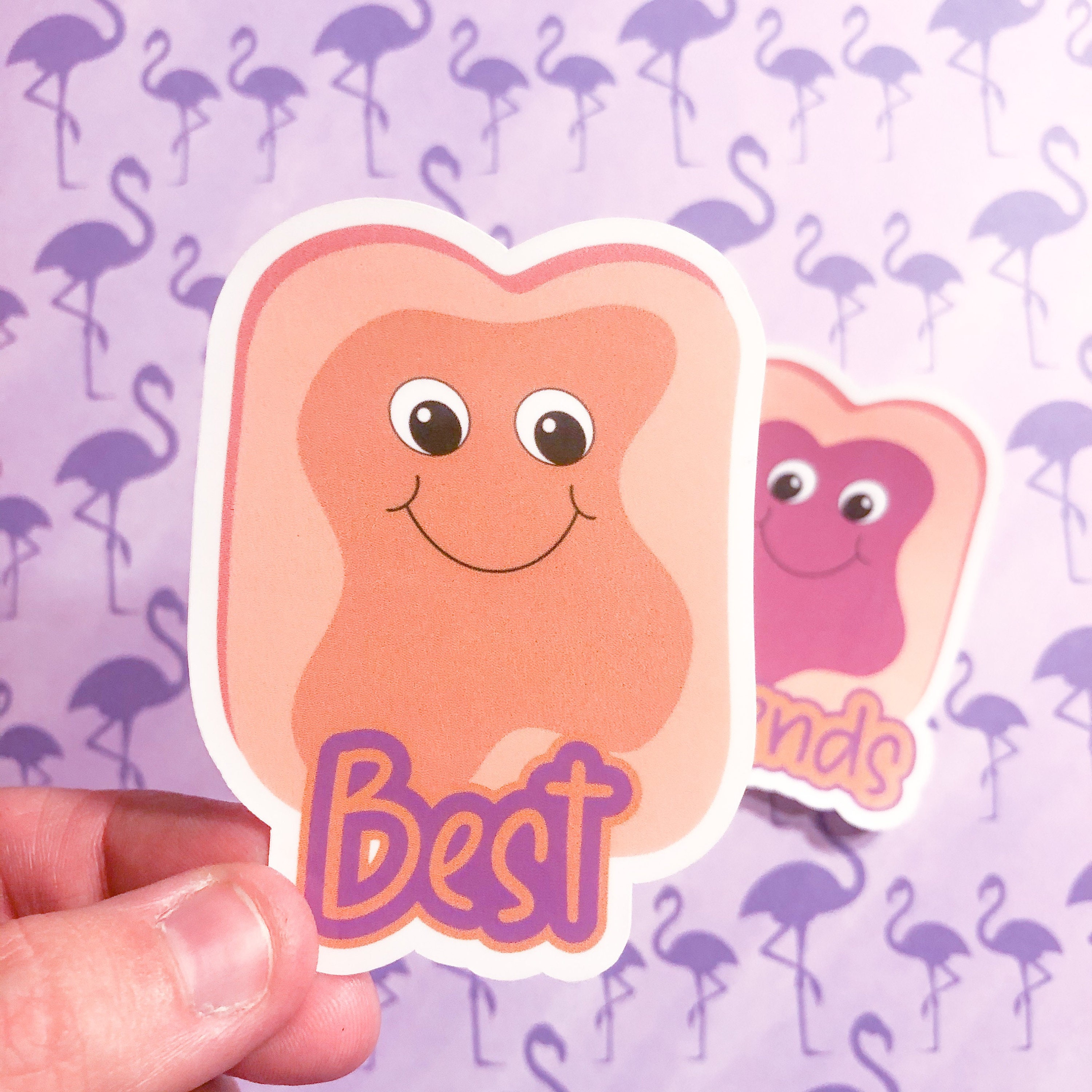 Best Friend Vinyl Waterproof Stickers Peanut Butter and - Etsy
