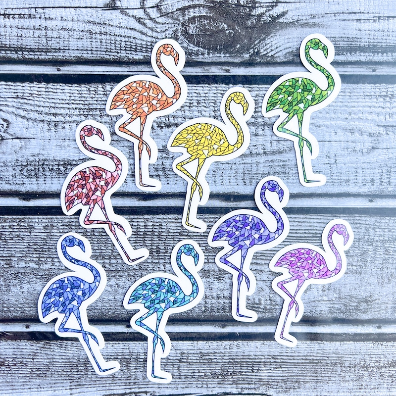 Flamingo Stickers - Etsy