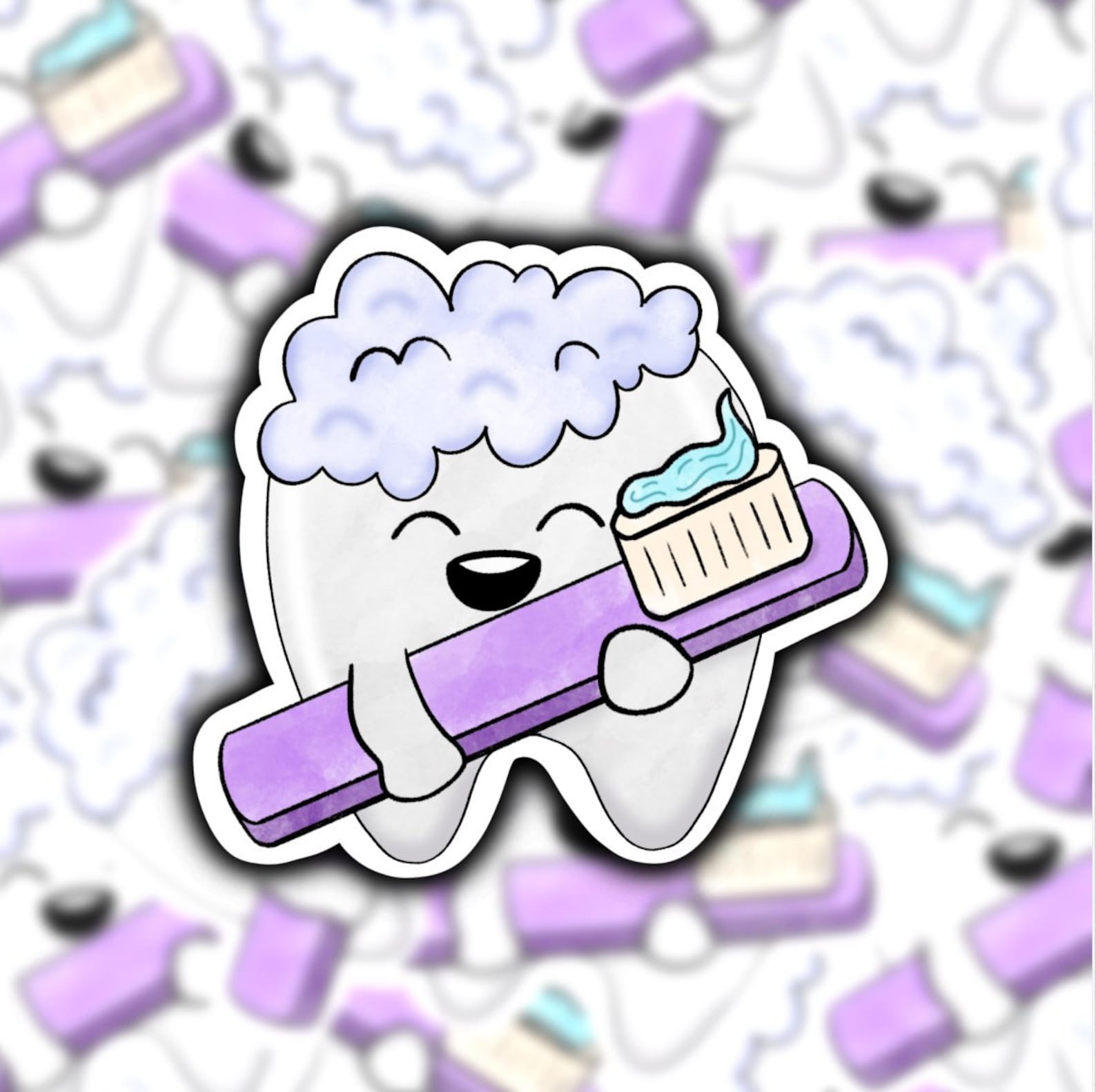 Cute Tooth Sticker Decal Dentist Gift Dental Hygienist - Etsy