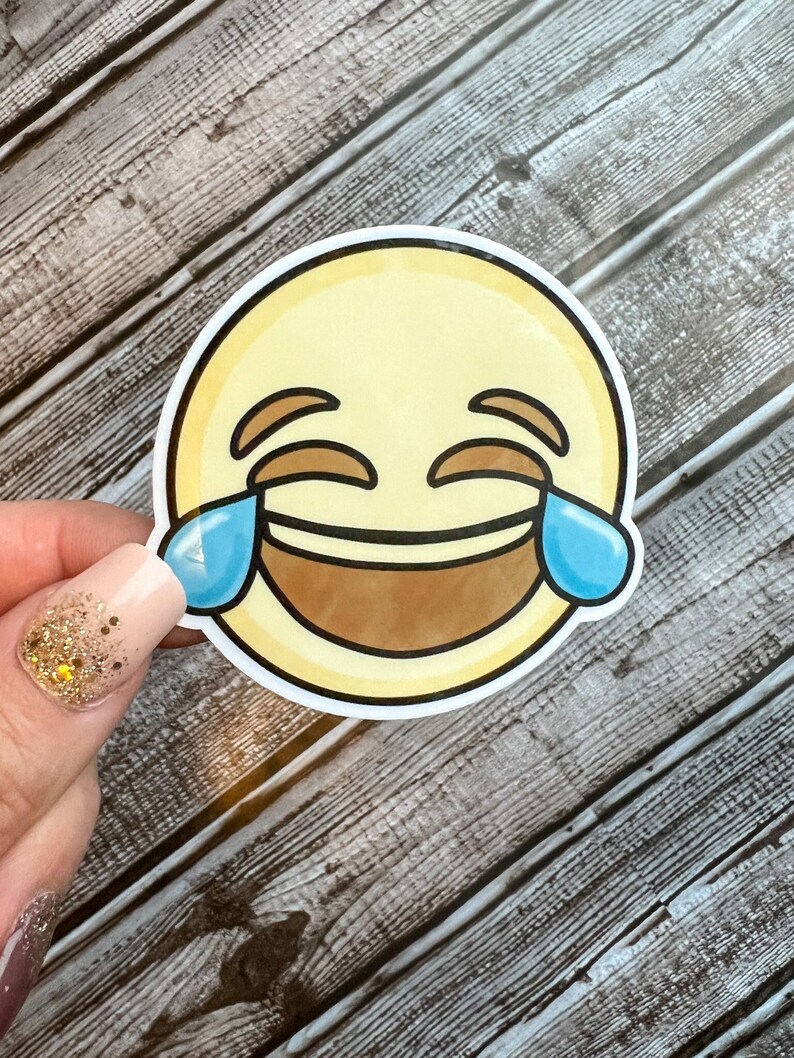 Emoji Sticker Laugh Cry Smiley Face Happy Face Stickers - Etsy
