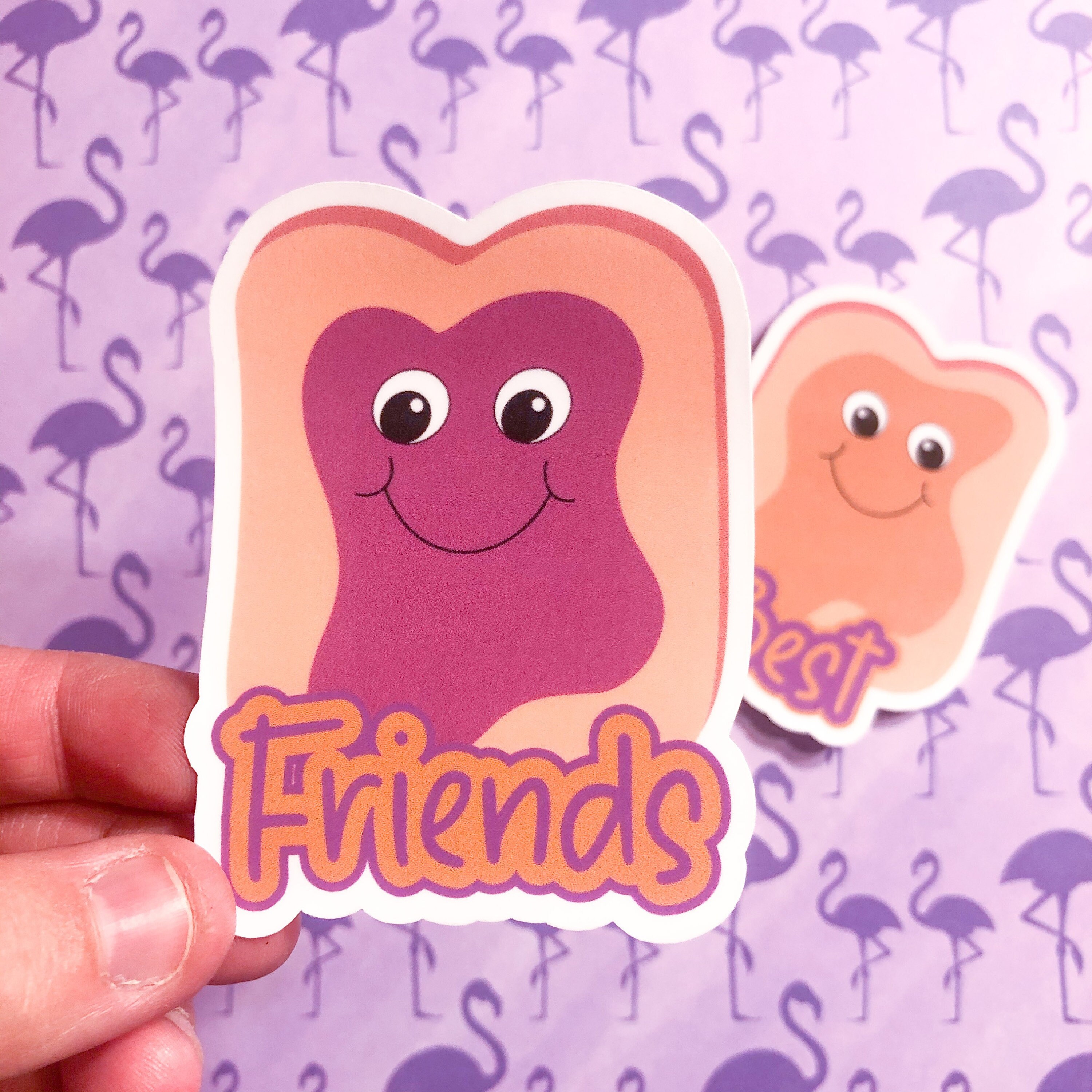 Best Friend Vinyl Waterproof Stickers Peanut Butter and - Etsy