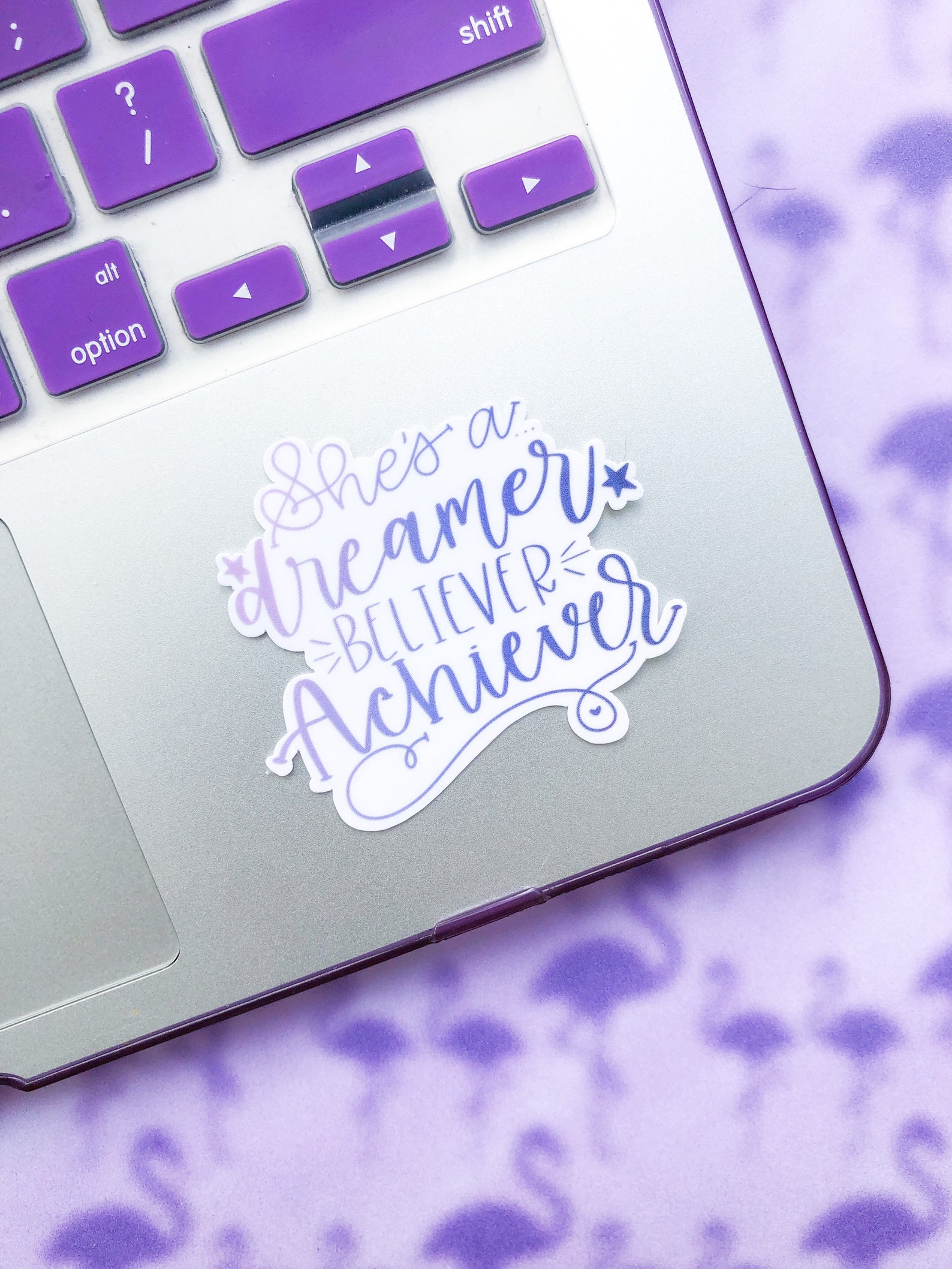 Positive Affirmation Stickers Quotes Dream Believe Achieve - Etsy