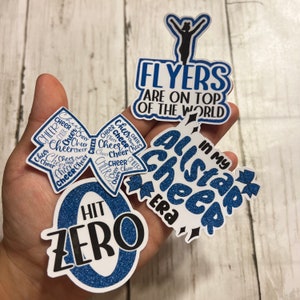 Cheer Sticker Bundle, Pack, Cheerleader, All Star, Hit Zero, Base, Flyer, Back Spot, Competition ...