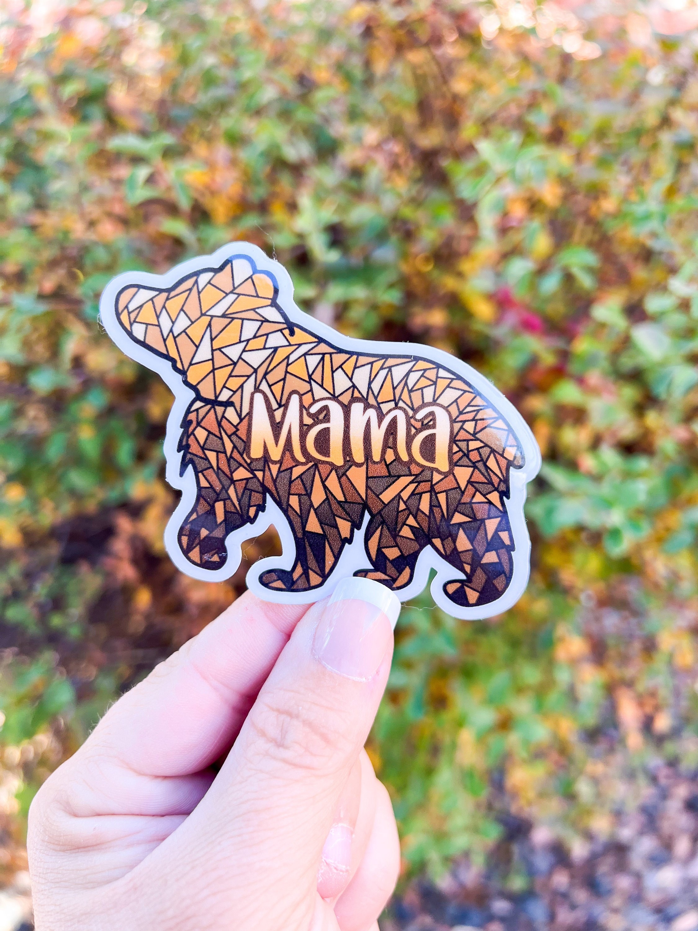 Mama Bear Sticker Decal Laptop Water Bottle Mom Mother | Etsy