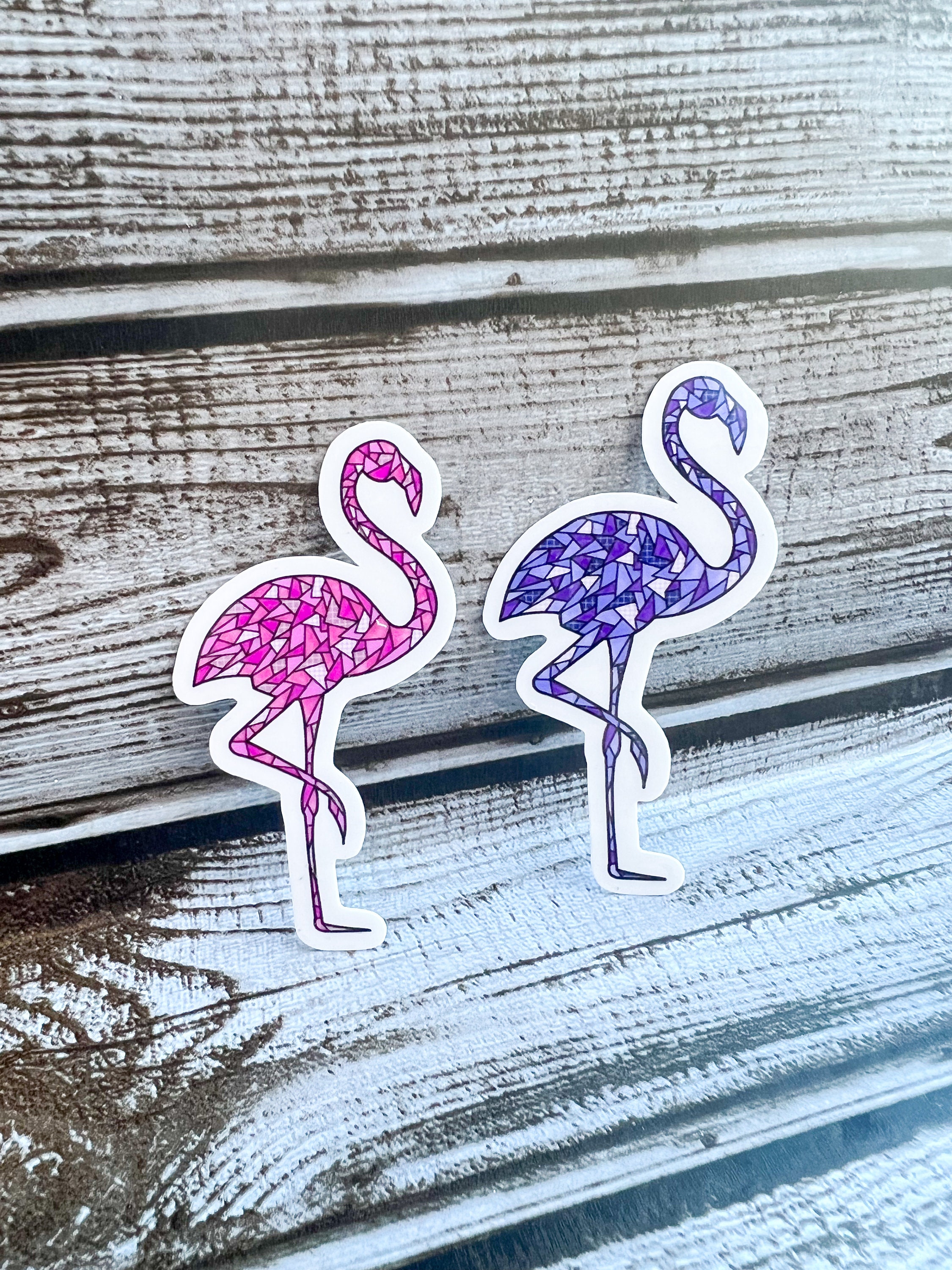 Flamingo Sticker Colorful Water Bottle Laptop Decal - Etsy