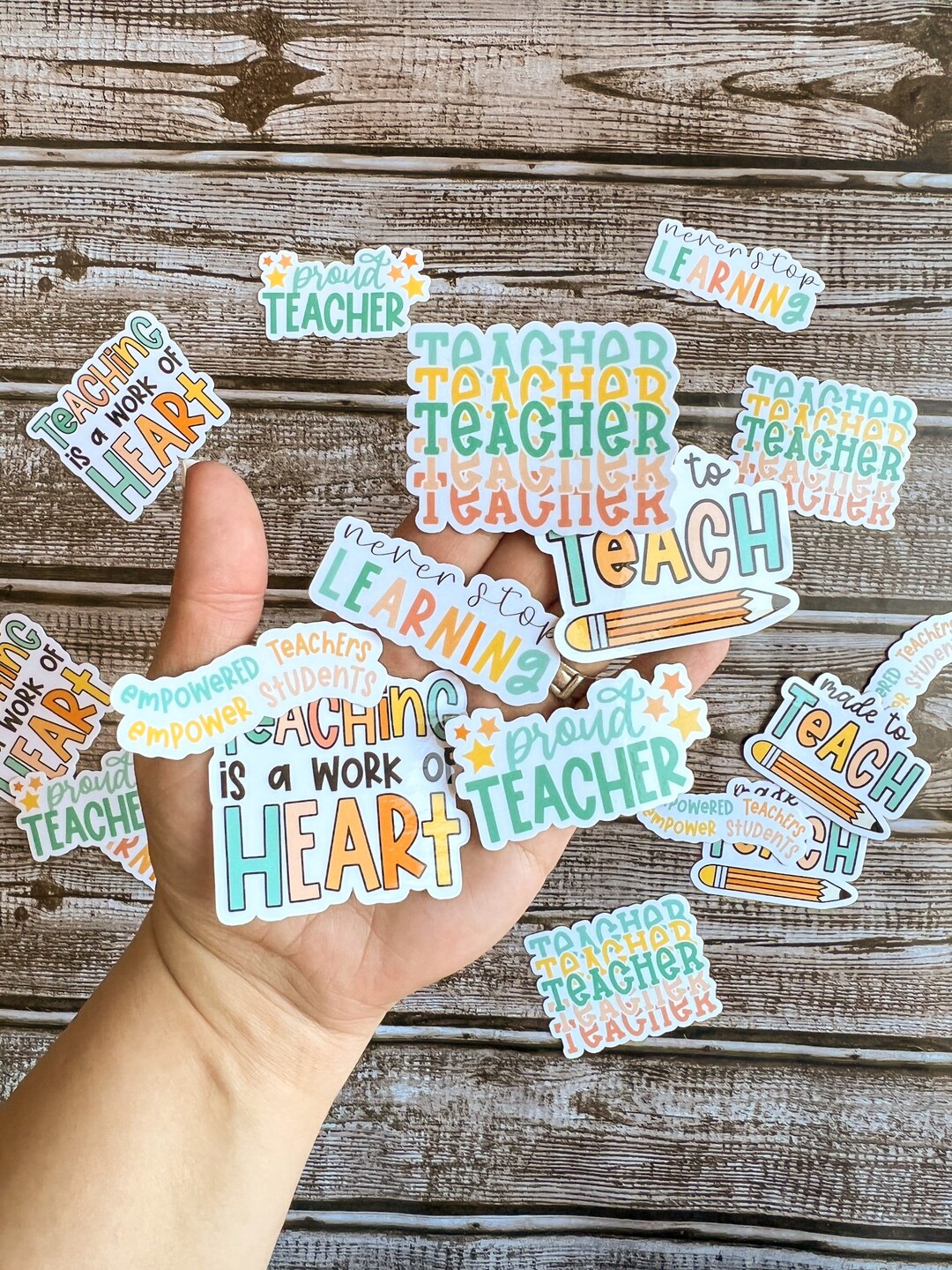 Teacher Sticker Bundle, Colorful, Pack, Decal, Teacher Appreciation ...