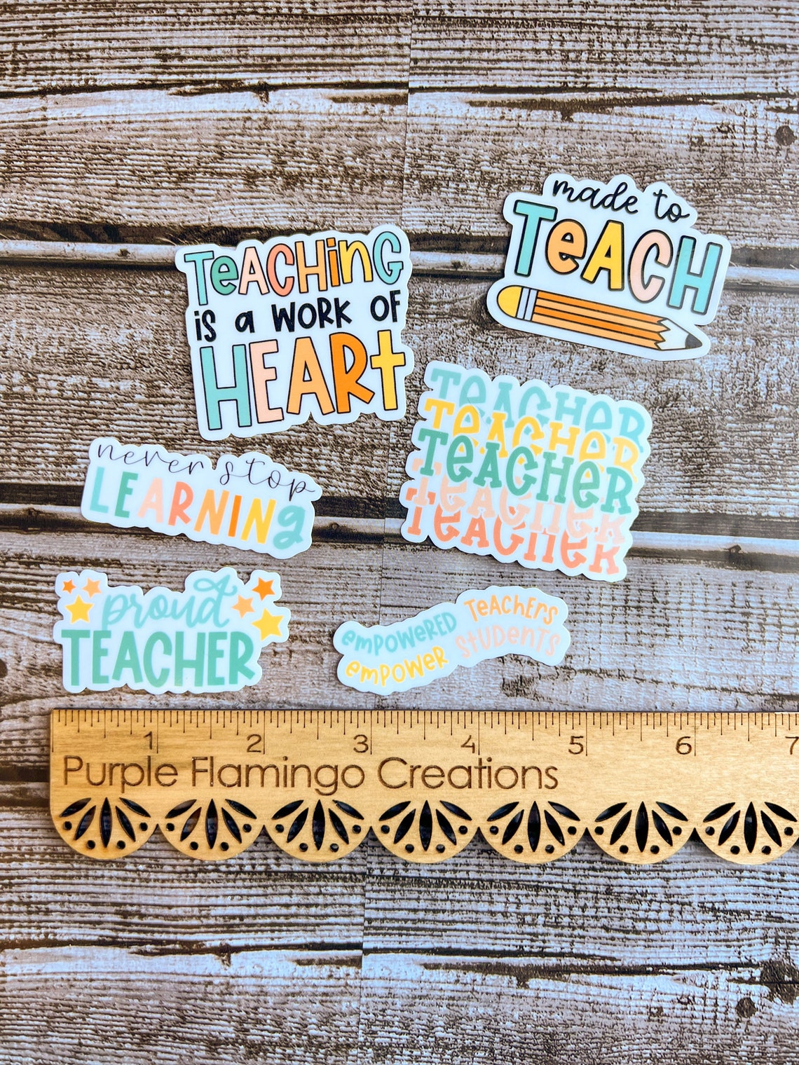 Teacher Sticker Bundle Colorful Pack Decal Teacher - Etsy